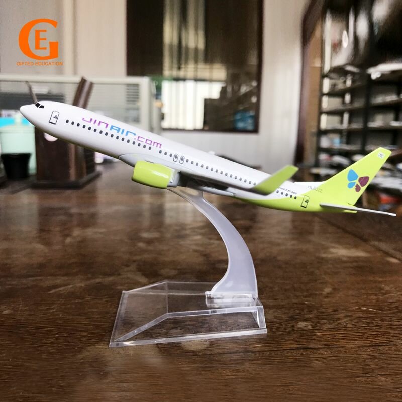 Металлическая Модель Самолета Боинг 737, Южная Корея Jin Air B737
