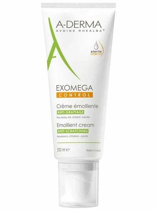 A-DERMA Exomega Control Крем для лица и тела смягчающий, 200 мл