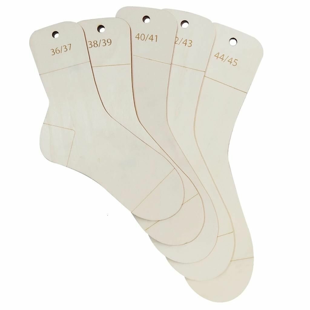 Набор из 5 вязальных шаблонов для носков