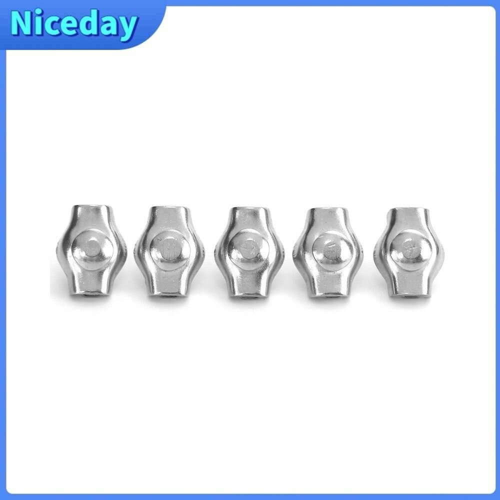 5ШТ канатный зажим Simplex из нержавеющей стали, 2 мм / 0,08 дюйма