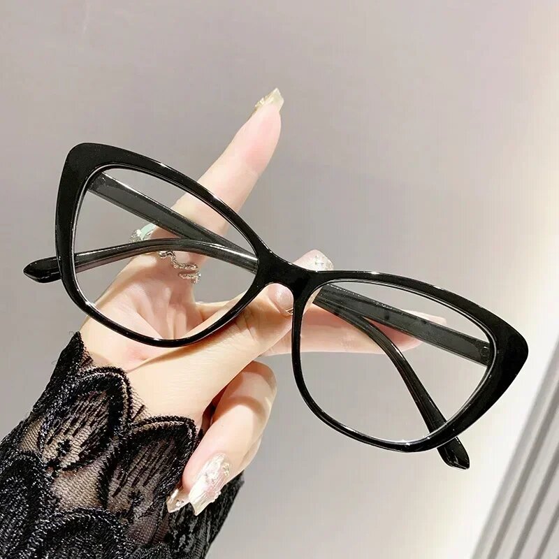 Очки для зрения "кошачий глаз", Black, +350