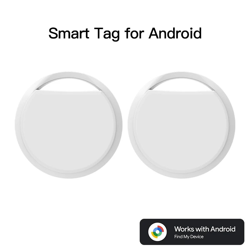Bluetooth GPS-трекер для телефонов Android работает с Google Find My App Key Finder White and black