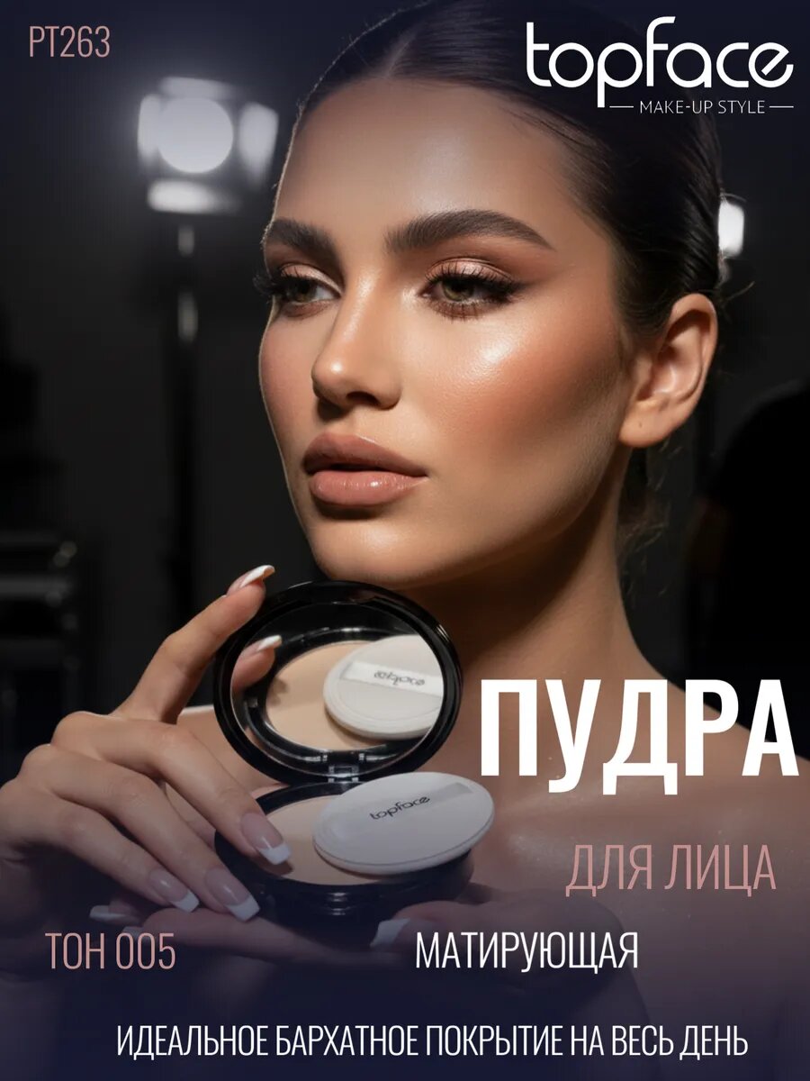 Topface Пудра матирующая Skin Editor Matte Finishing Powder PT263, тон 005
