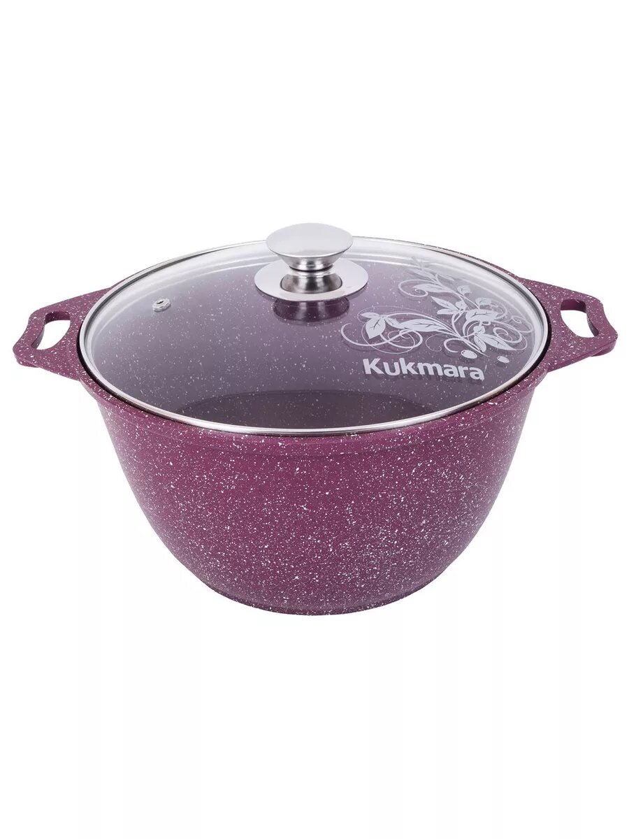 Кастрюля с крышкой Kukmara Trendy style антипригарная, 6 л