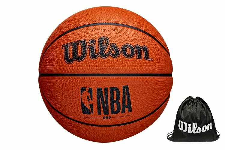 Баскетбольный мяч унисекс Wilson NBA DRV 4874059 коричневый, размер 7