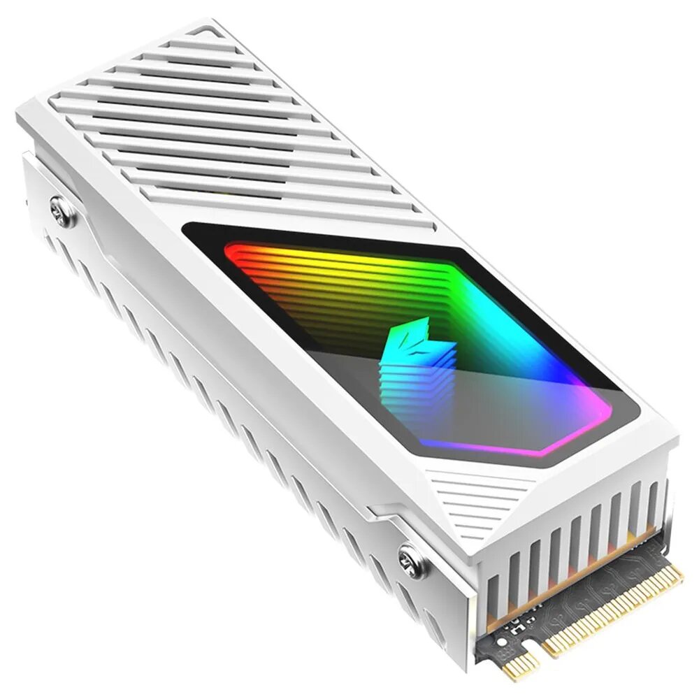 Радиатор охлаждения для SSD M.2 2280 с ARGB подсветкой, белый