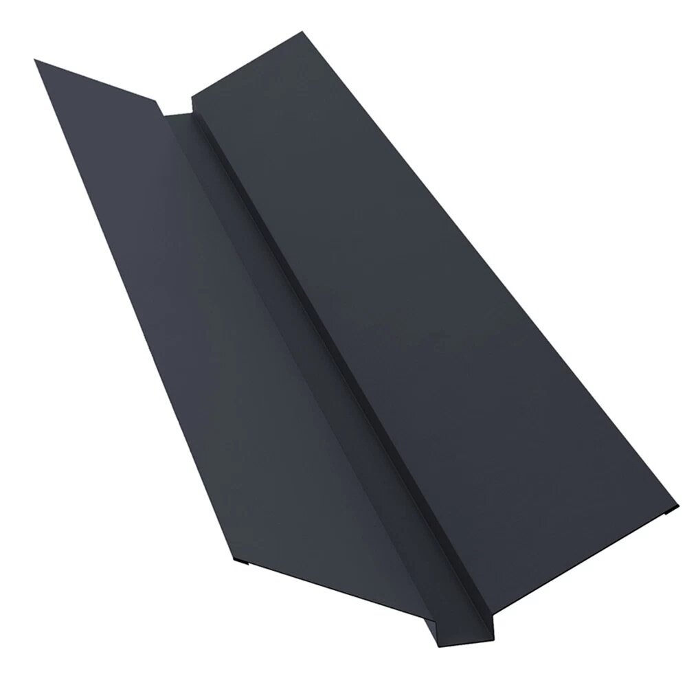 Ендова внешняя для металлочерепицы 115х30х115 мм 2 м графитово-серая RAL 7024 матовая satin matt 424876