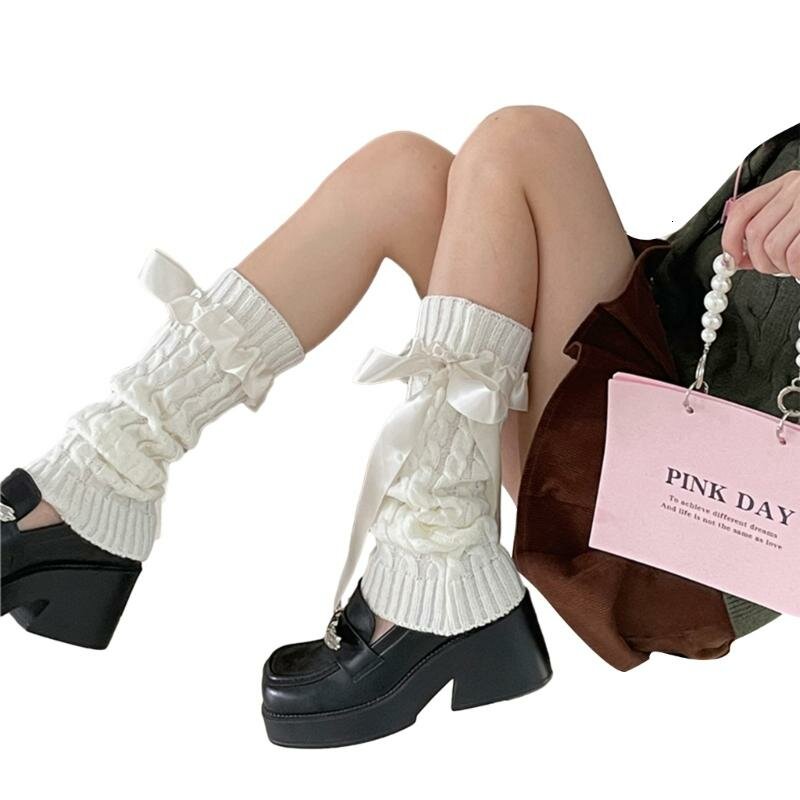 Женские гетры-носки в стиле балета, Белый