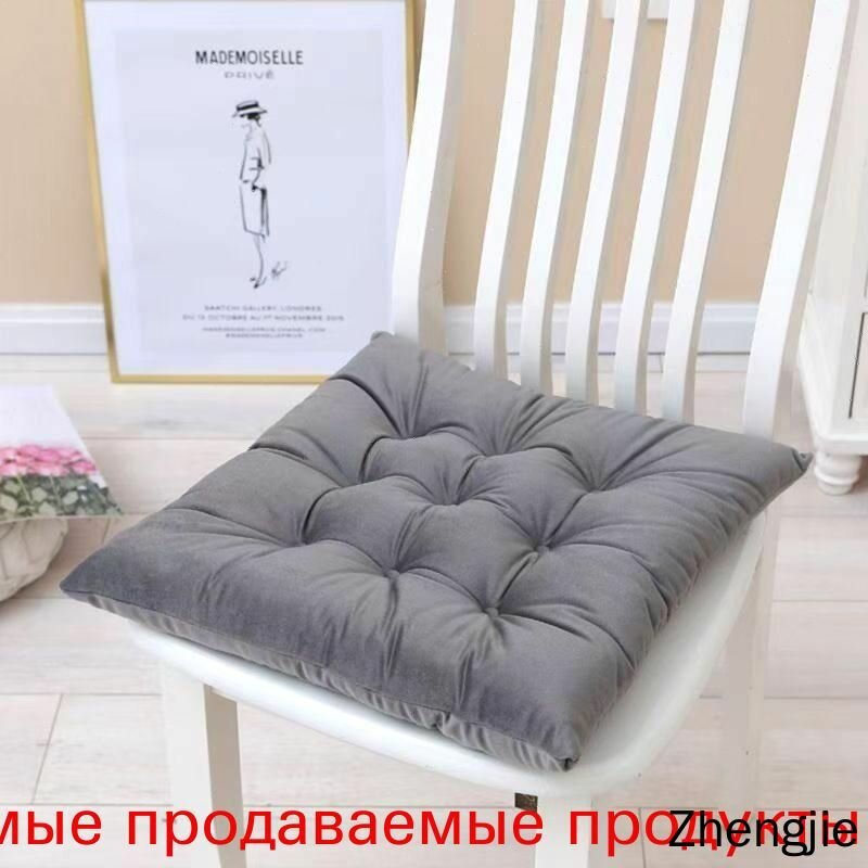 Подушка на стул 38х35х2 стеганые на завязках 4 шт_mz-25111422-603867 38x38 см