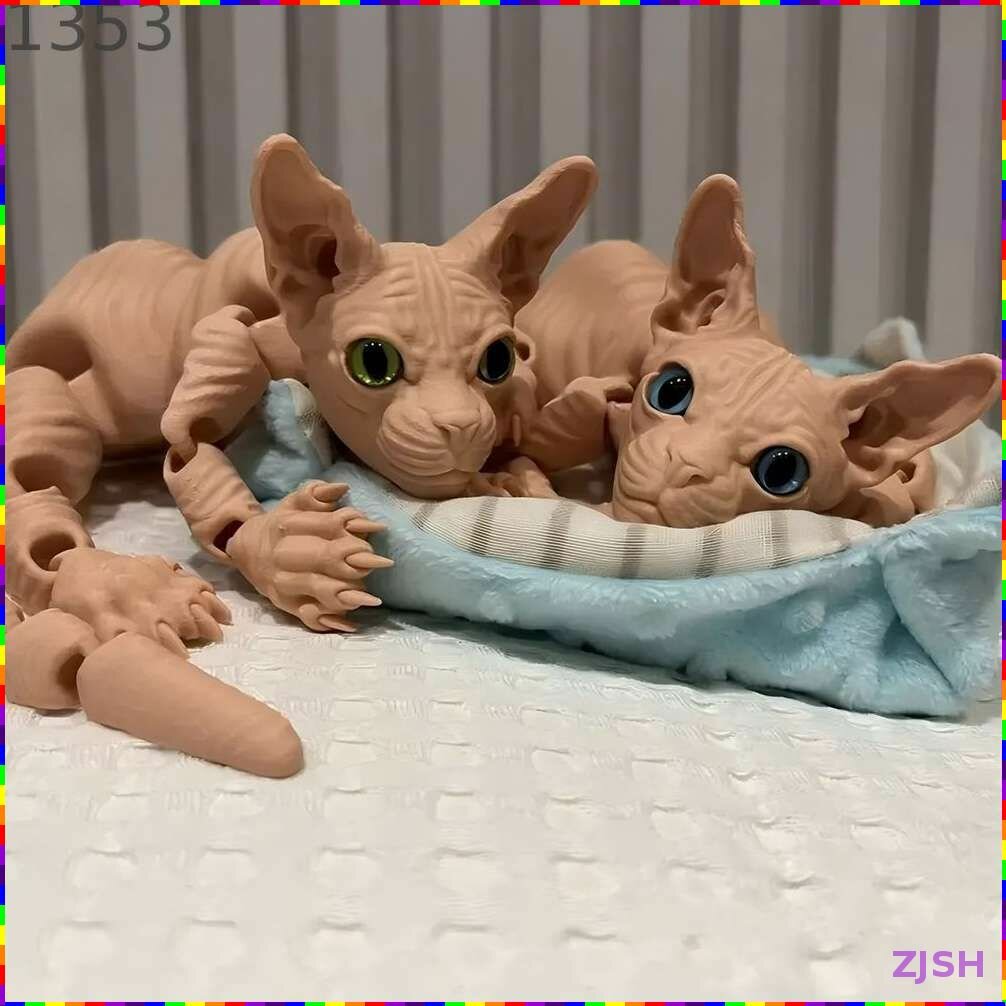 Статуя кота-сфинкса, изготовленная методом 3D-печати, подходит для интерьера и наружного декора