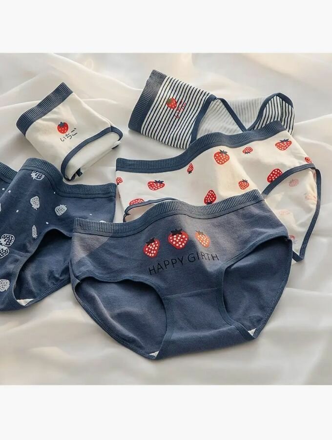 Трусы женские набор 5 шт./хлопковые трусики слипы