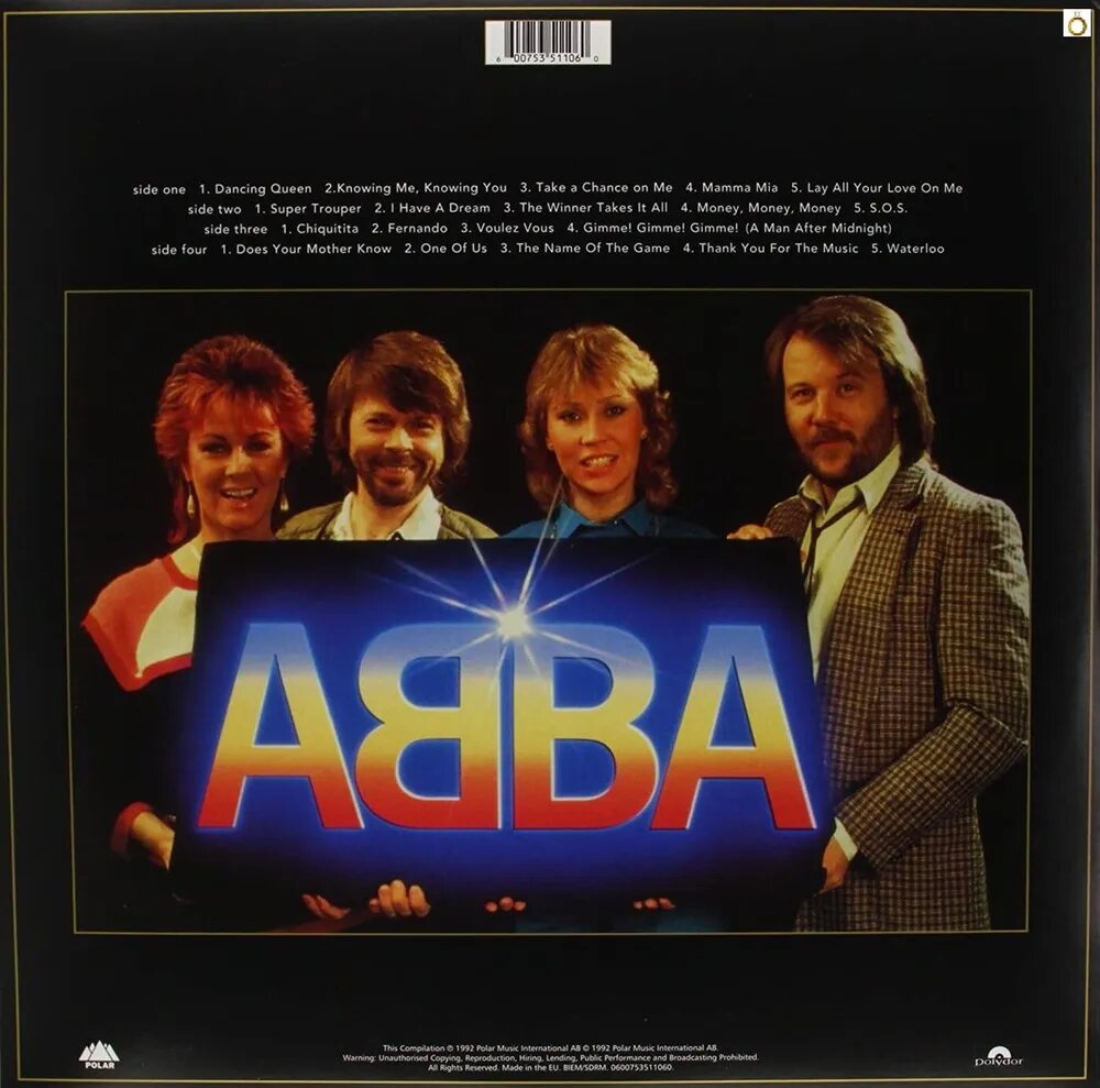 ABBA Gold Greatest Hits - Виниловая пластинка (2LP) - Зарубежная поп-музыка, Диско, Ретро - Европейский Союз — фото 1