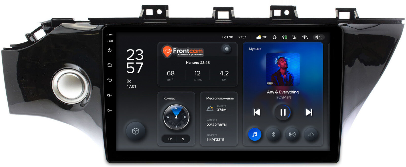 Штатная магнитола Kia Rio 4, Rio X-Line 2017-2020 Teyes X1 4G 4/64 10" RM-10-419 Android 10 (4G-SIM, DSP) (с кнопкой)