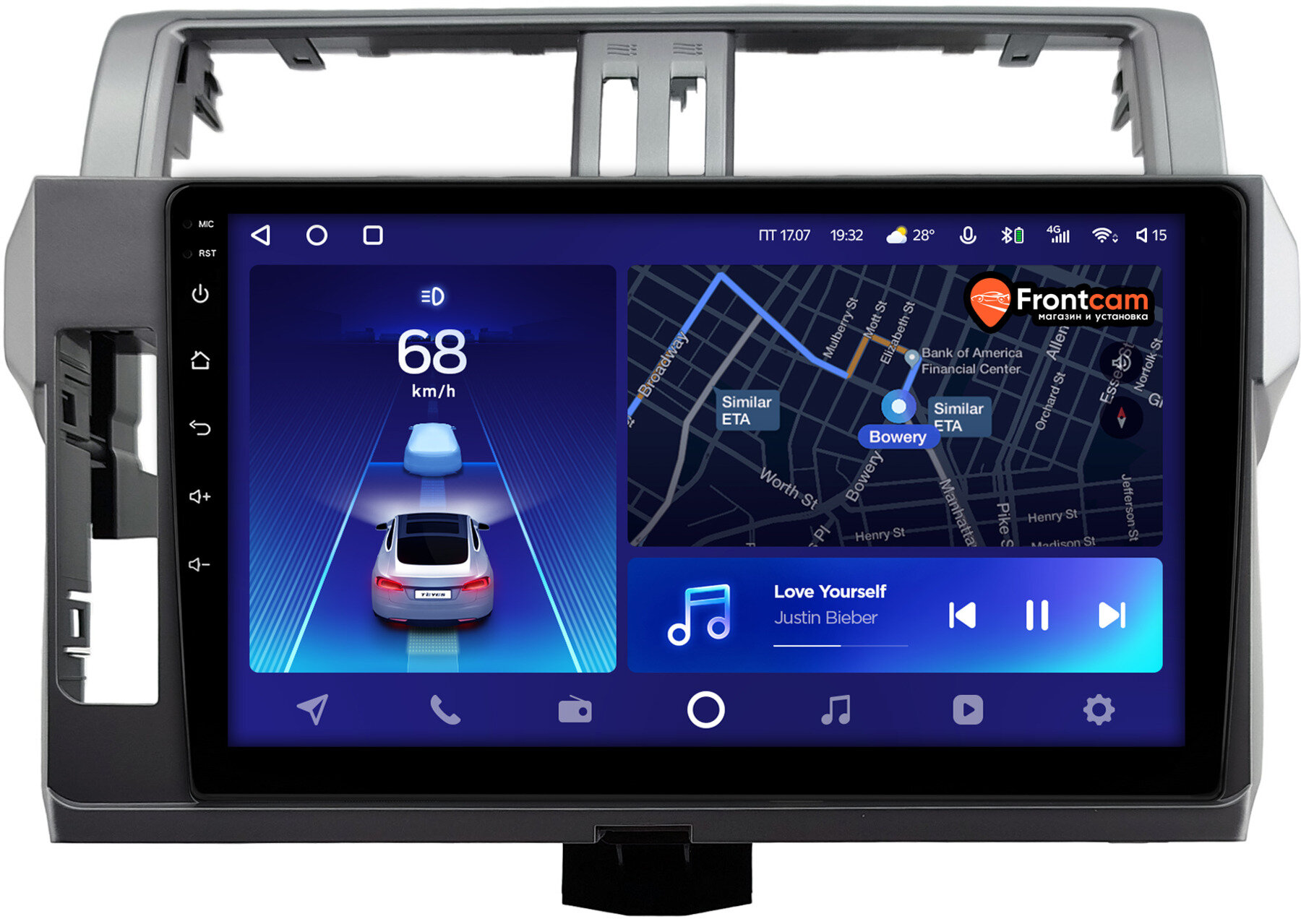Штатная магнитола Toyota Land Cruiser Prado 150 2013-2017 (Тип 3) Teyes CC2 PLUS 4/64 10" RM-10-0615 Android 10 (4G-SIM, DSP, QLed)