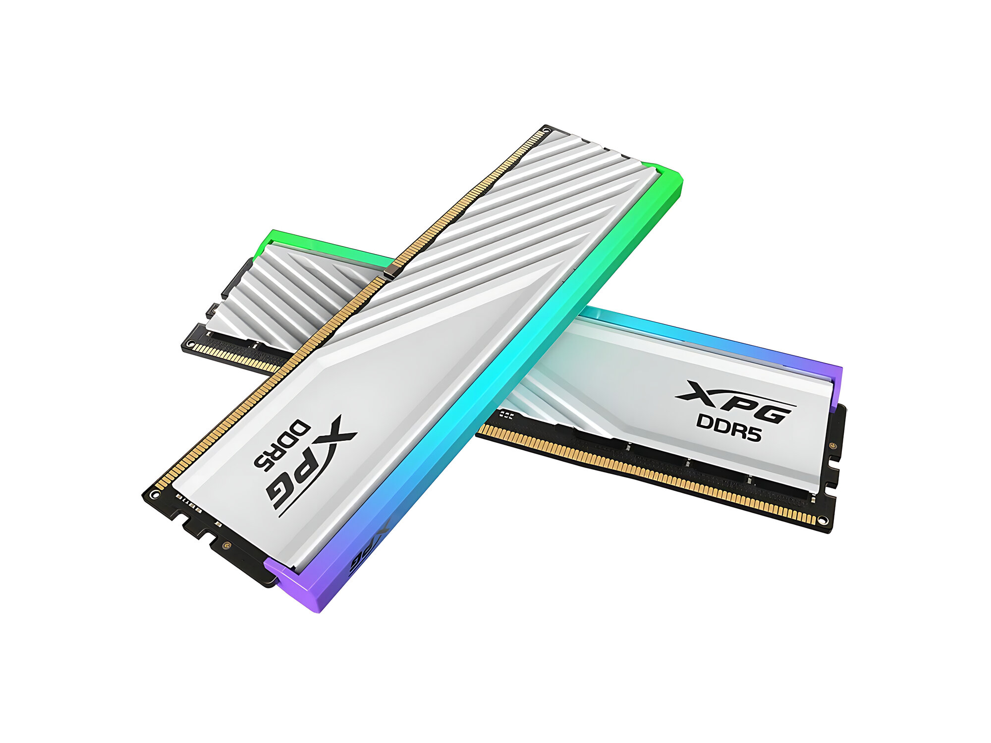 Модуль памяти DIMM DDR5 64Gb, 6000Mhz, 2x32Gb, ADATA XPG Lancer Blade RGB White (AX5U6000C3032G-DTLABRWH)