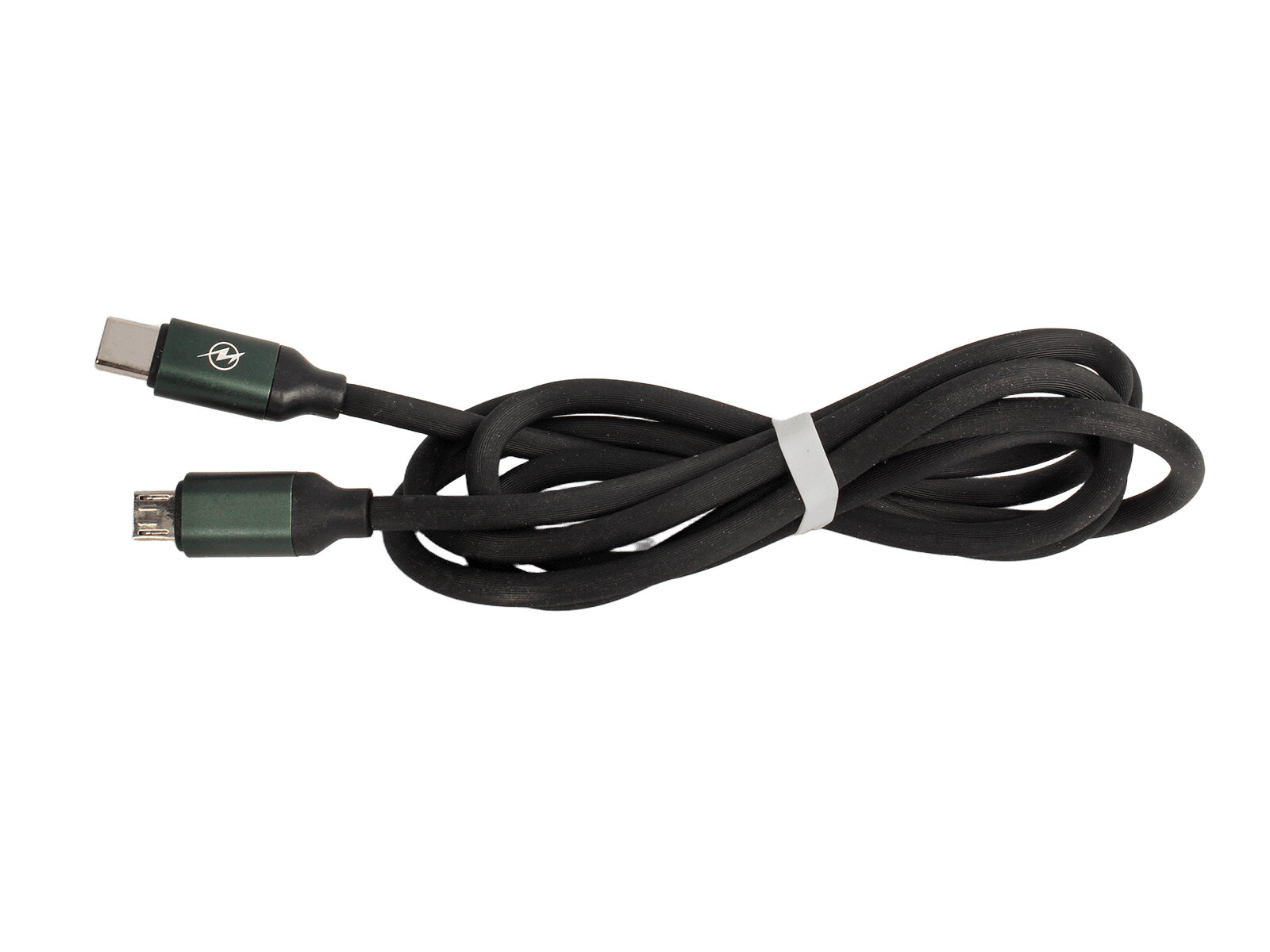 Кабель зарядный Type-C - micro-USB с быстрой зарядкой черный 1.2м