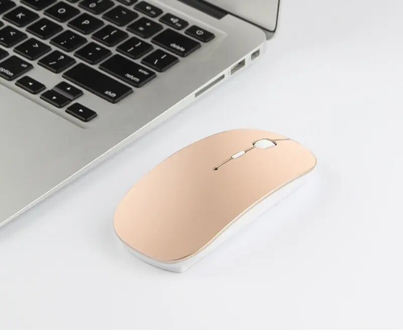 Беспроводная мышь золотого цвета для MacBook