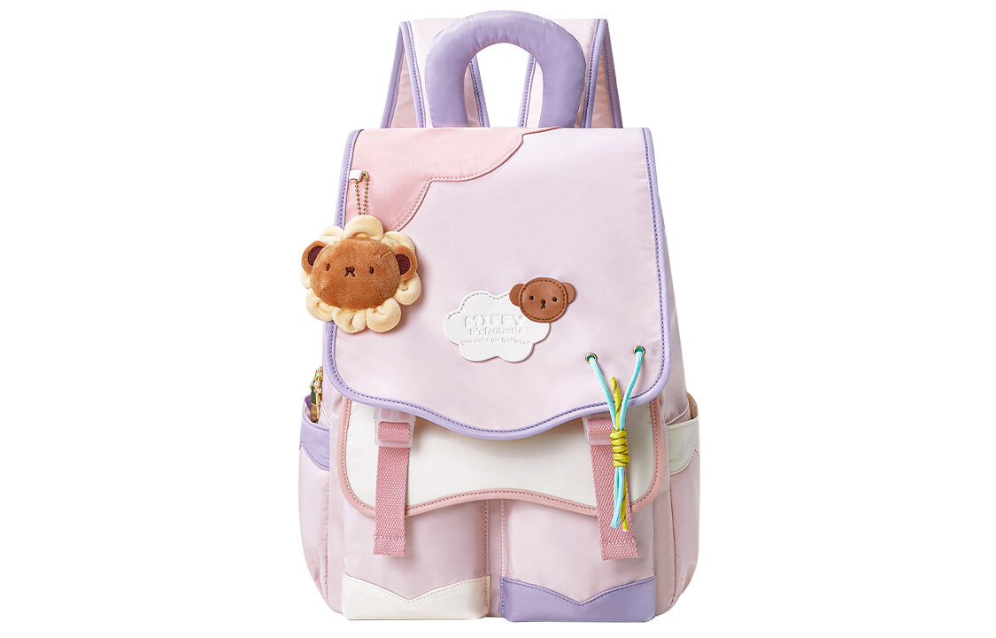 Студенческий рюкзак женский Miffy Oxford University 5599605, Khaki/Blue Pink, Large