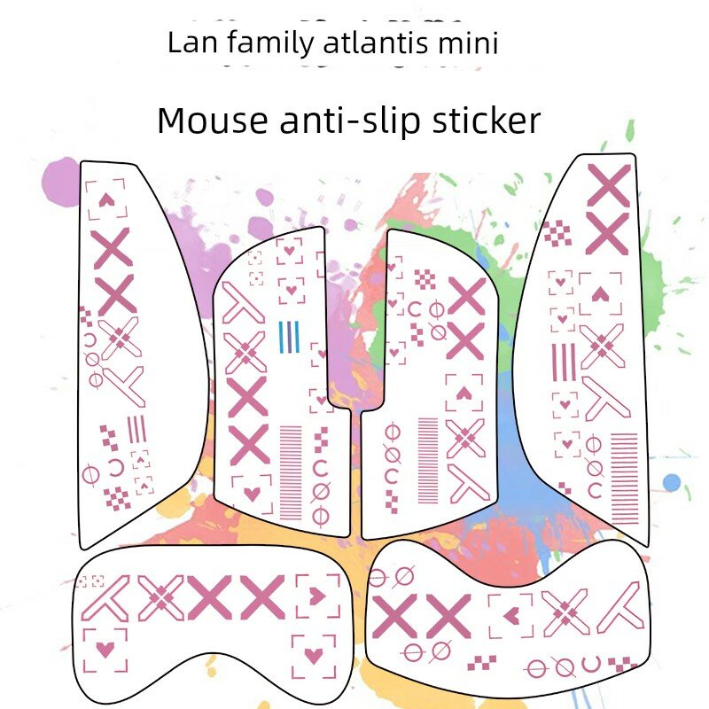 Подходит для противоскользящих наклеек для мыши LAMZU Atlantis mini Pro, впитывающих пот, износостойких, ультратонких