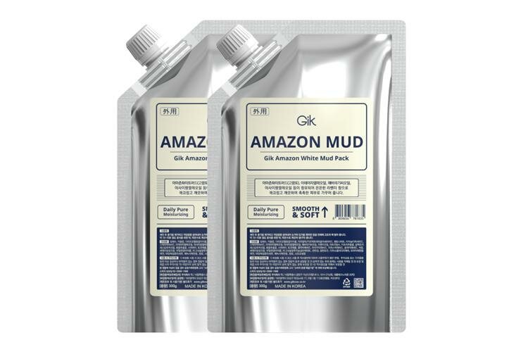 Паста-маска для лица унисекс GIK Amazon White Clay, 300г, 2шт, успокаивающая, увлажняющая, очищающая