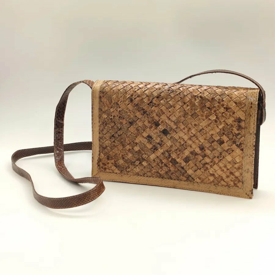 Плетеная женская сумка с имитацией змеиной кожи, искусственная кожа, металл