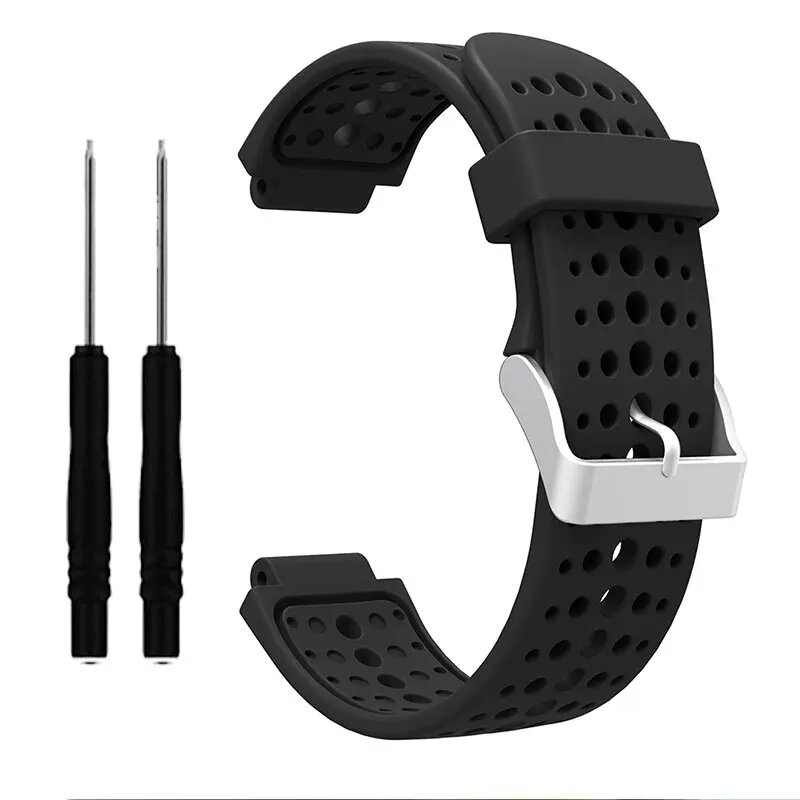 Ремешок для Garmin Forerunner черный, силикон
