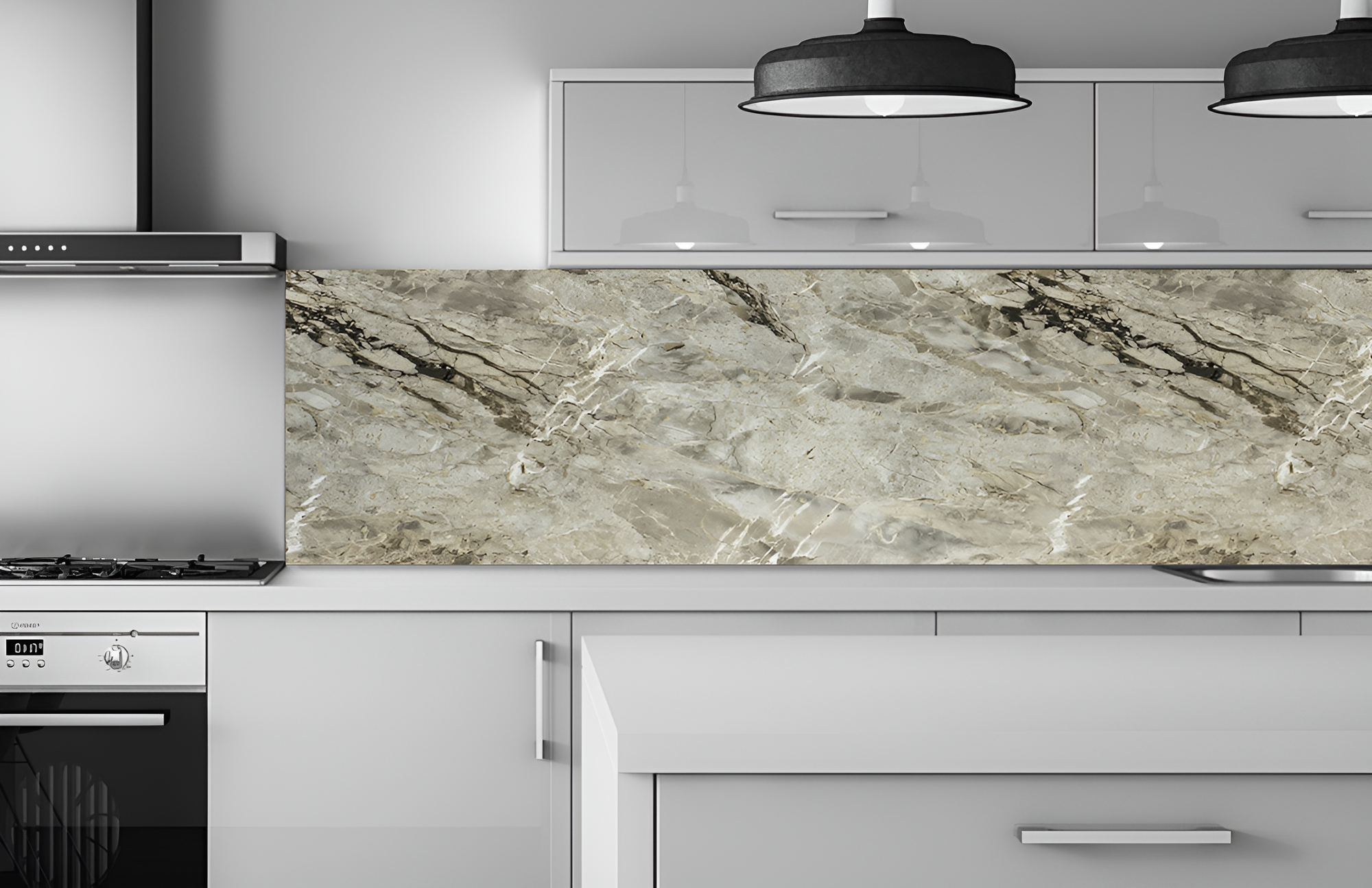 Кухонный фартук на стену Скиф 2500x600 мм, цвет Версаль, ДСП, матовое покрытие