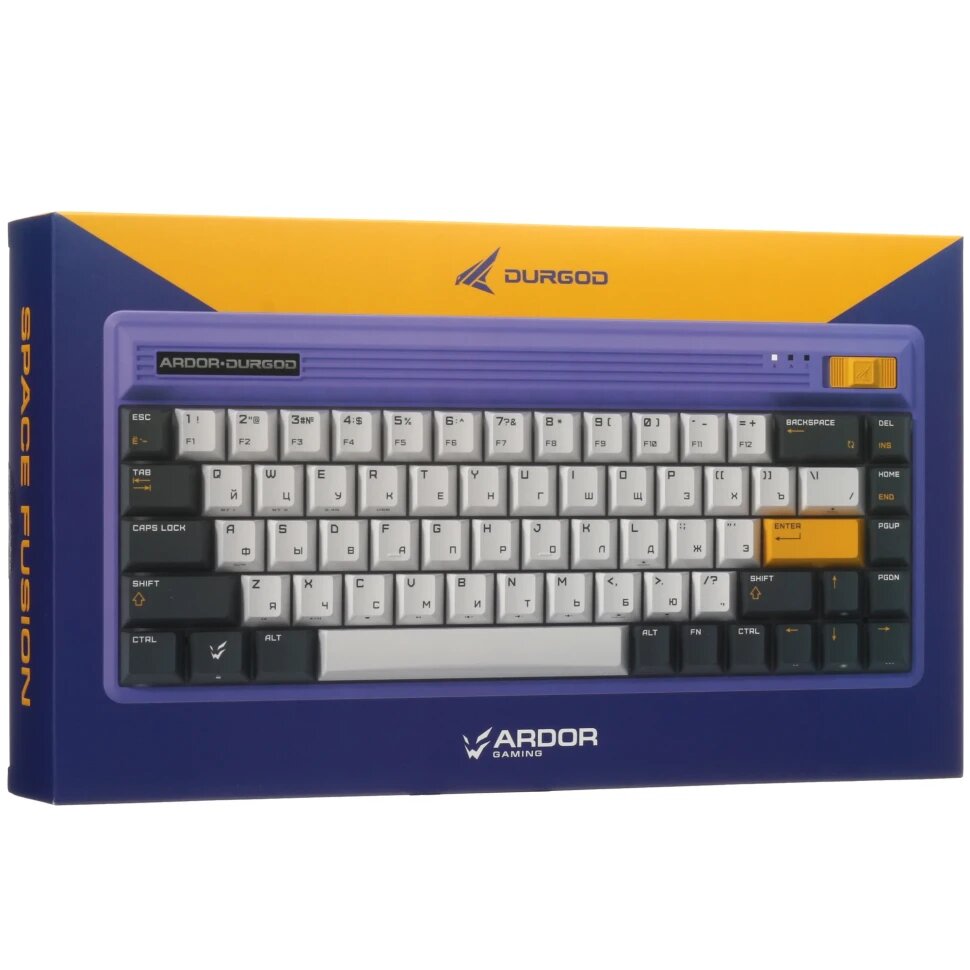 Клавиатура проводная + беспроводная ARDOR GAMING x DURGOD Space Fusion [AG-DU-FN68KTY-P]
