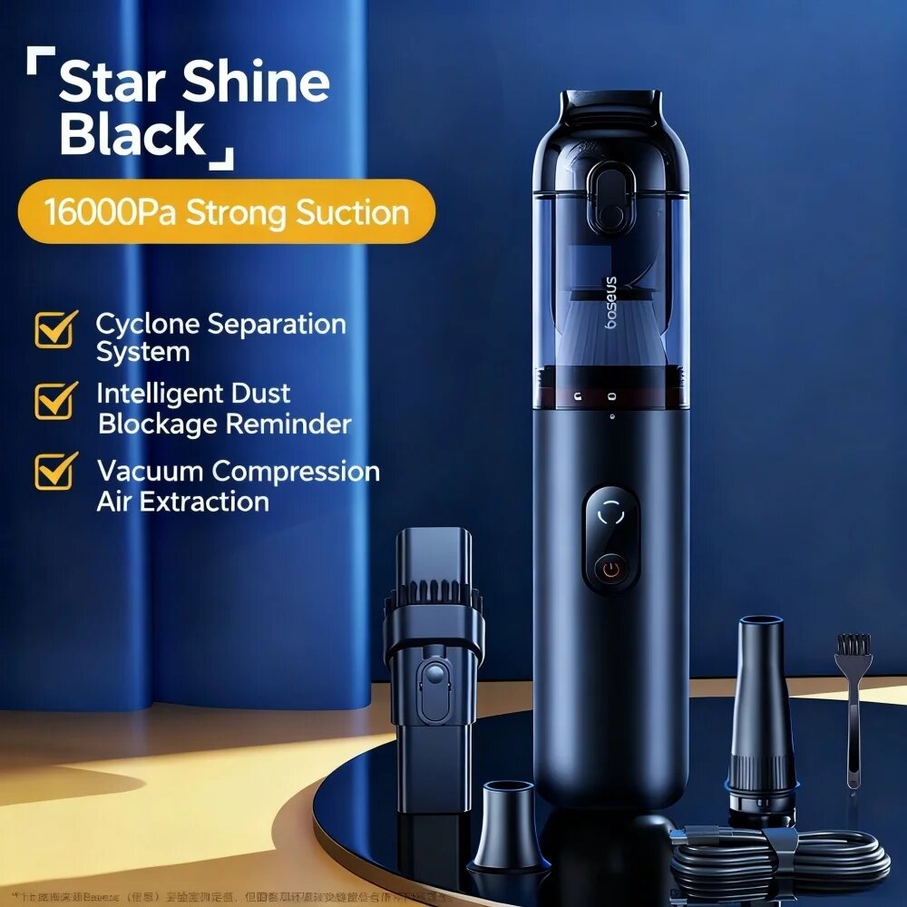 Baseus A5 16000Pa беспроводной автомобильный пылесос мощный портативный ручной Standard Edition