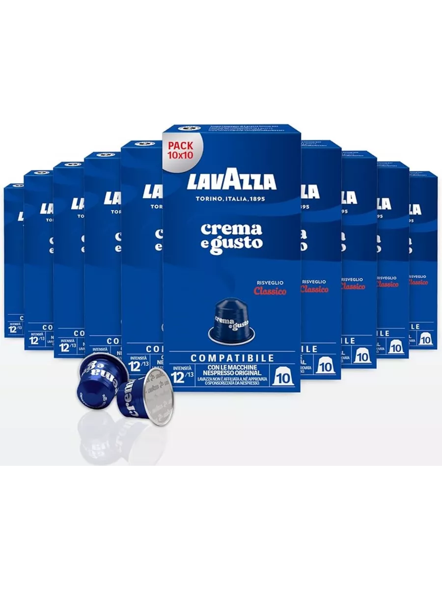 Кофе Lavazza "Crema e Gusto", для Nespresso Original, арабика/робуста, средняя обжарка, 100 капс