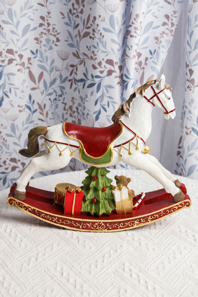 Декоративная фигура лошадка-качалка мондо, полистоун, 30х25 см, Edelman 1146620