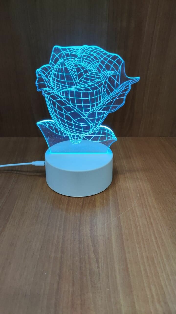 3D Светильник роза. — фото 1