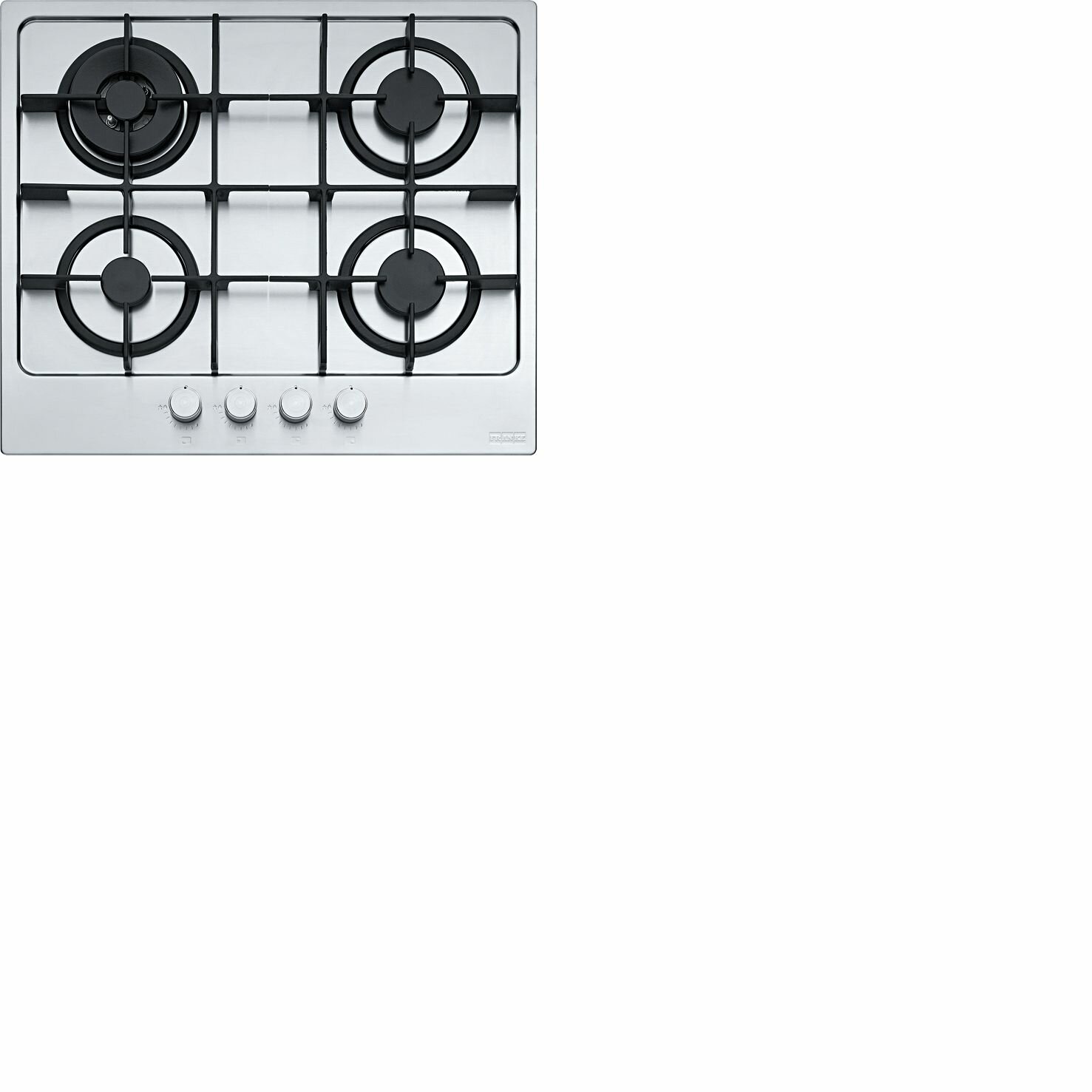 FRANKE FHMA 604 3G DC XS C газовая варочная поверхность Решетки из чугуна, Конфорка двойная корона 3,3 Квт, Электроподжиг, Газ контроль, 60 см ширина, Нержавеющая сталь