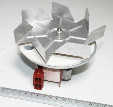 Двигатель вентилятора конвекции духовых шкафов 30W, H.shaft 12.5mm 1000452 (7100VR) (в сборе с крыль