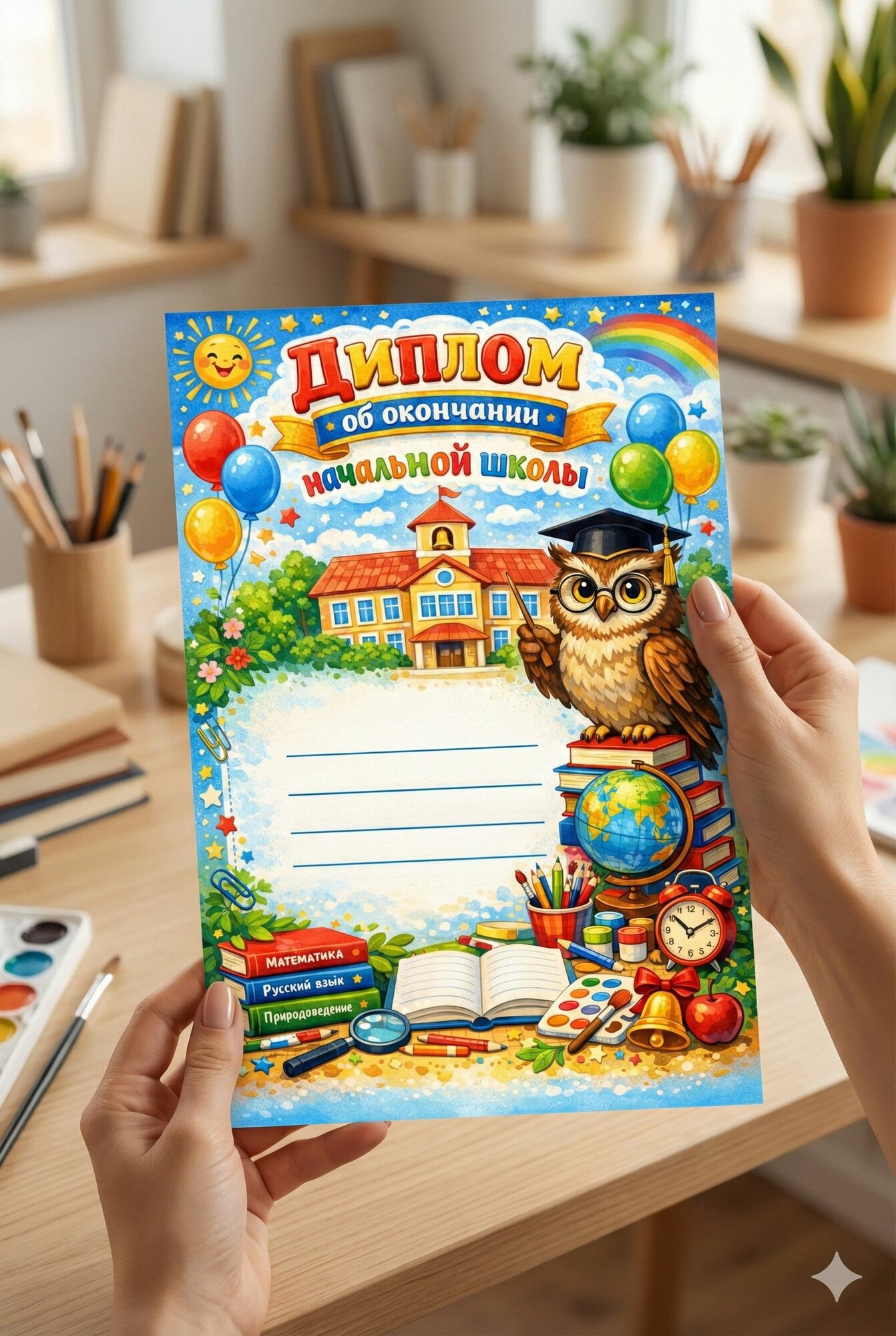 Диплом об окончании начальной школы 10 шт А4
