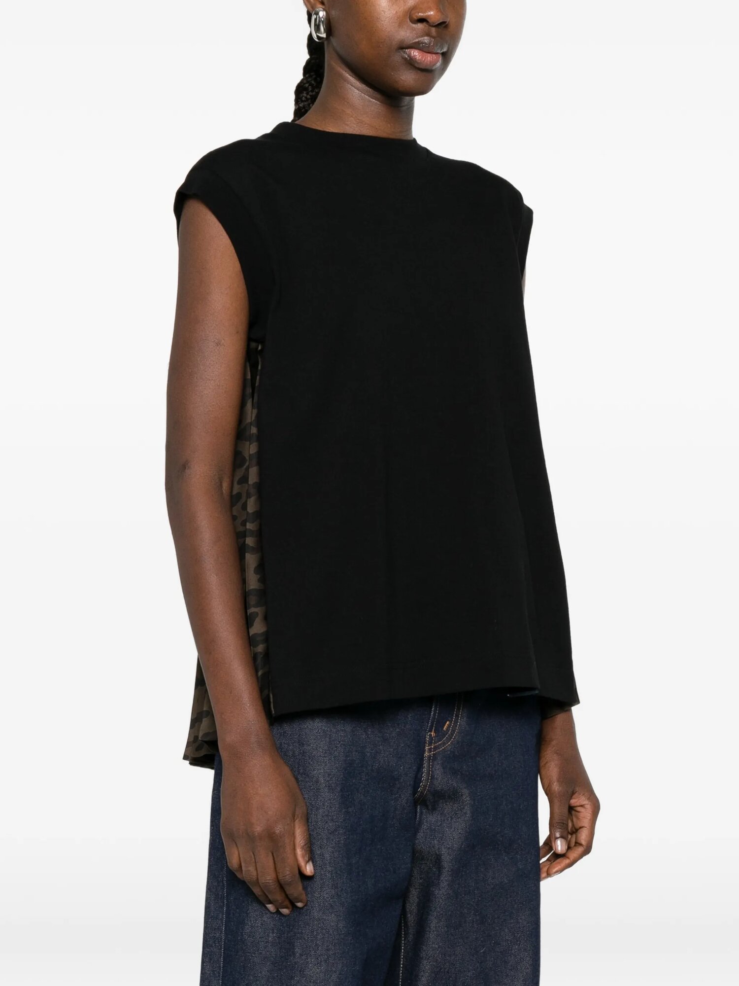 Футболка Sacai, размер 46, black/black — фото 1