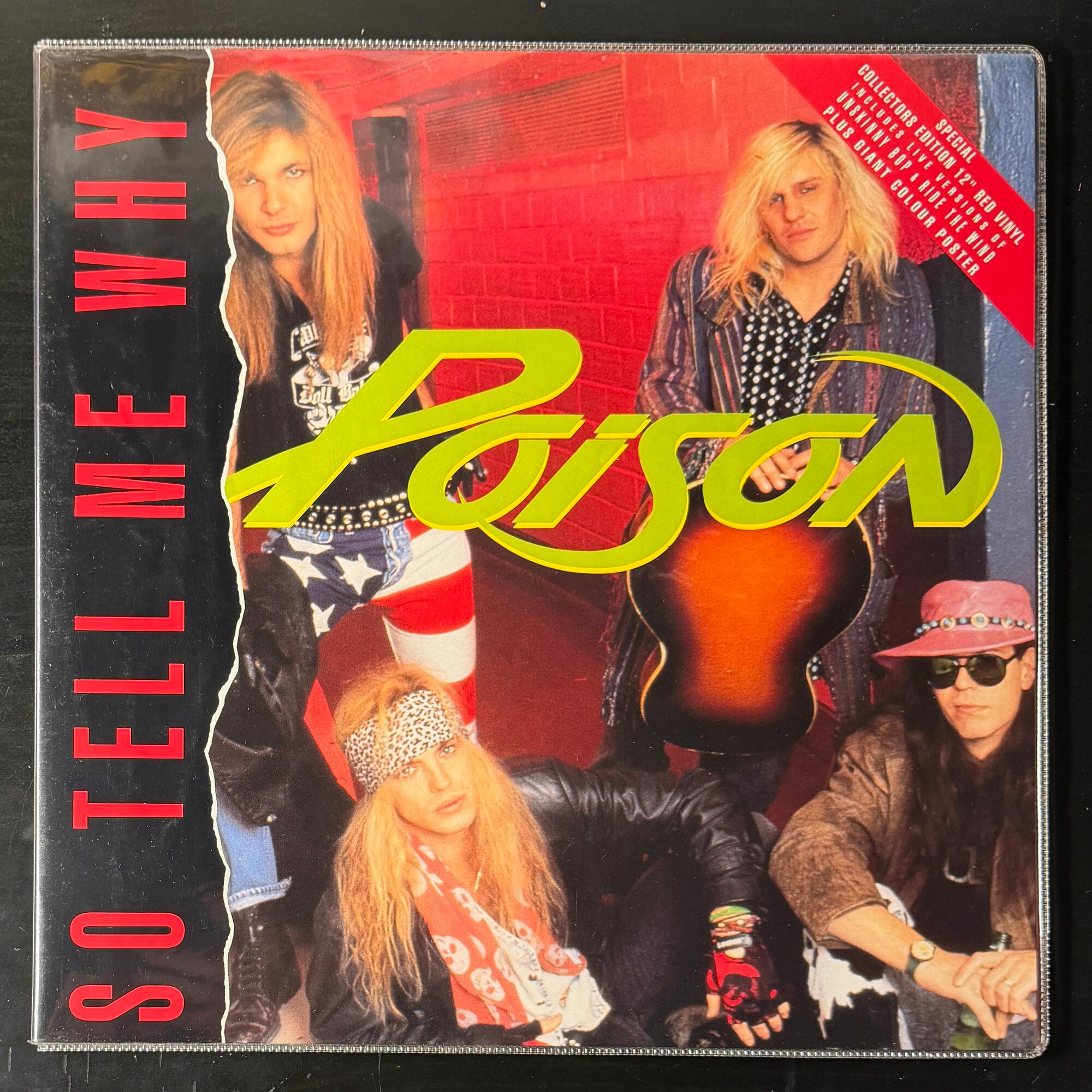 Виниловая пластинка Poison So Tell Me Why (Англия 1991г.) 12", 45 RPM Red