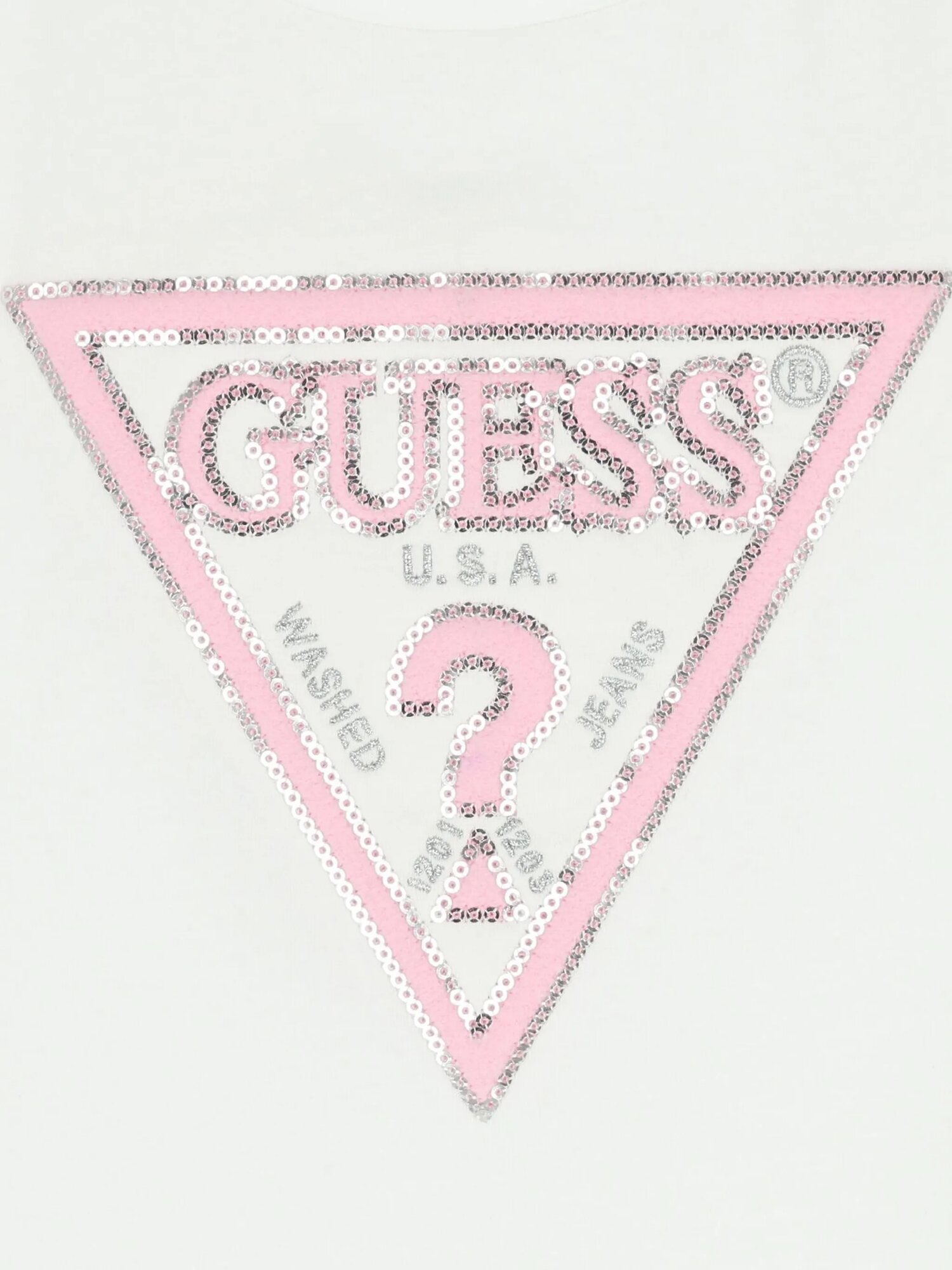 Футболка GUESS, размер 2 года, бежевый/белый — фото 1