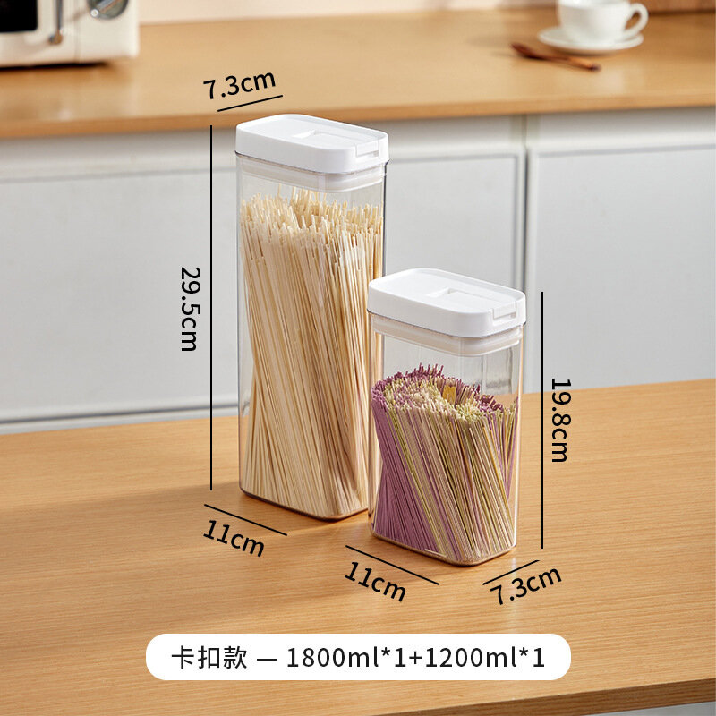 Контейнер для хранения лапши, пищевой контейнер для хранения круп, стеклянная трубка для хранения лапши, пластиковая пустая бутылка, герметичная банка.