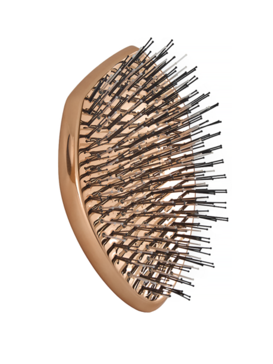 Многофункциональная расческа для распутывания, массажа и мытья кожи головы мини Золотая Solomeya Wonder scalp brush mini Golden, 1 шт