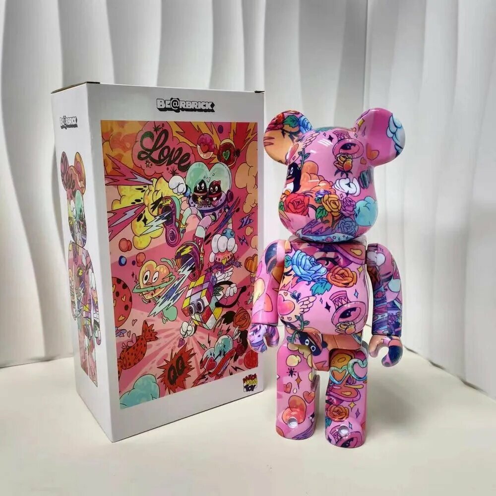 Игрушечная Статуя Медведя Bearbrick 28cm-QQ