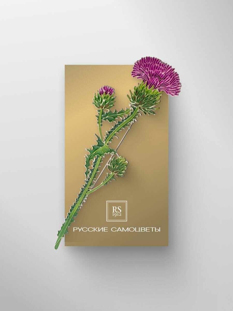 Брошь, серебро, 925 проба, эмаль