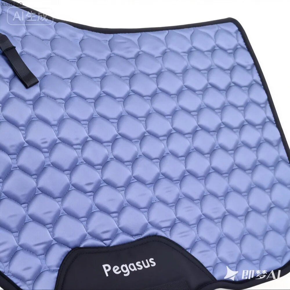 Вальтрап Pegasus голубого цвета анатомической формы Full размера с отделкой из замши для верховой езды — фото 1