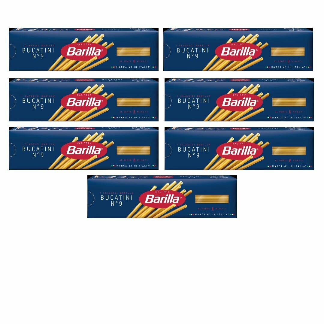 Макароны Barilla Букатини №9, 400 г/ 7 упаковок