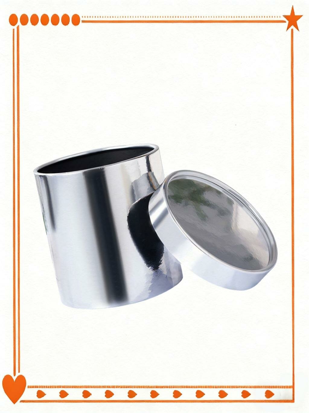 Декоративное цветочное ведро из картона, Серебро