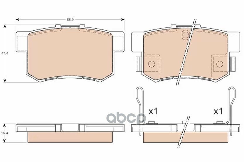 К-т дисков. тормоз. колодок TRW арт. GDB3175