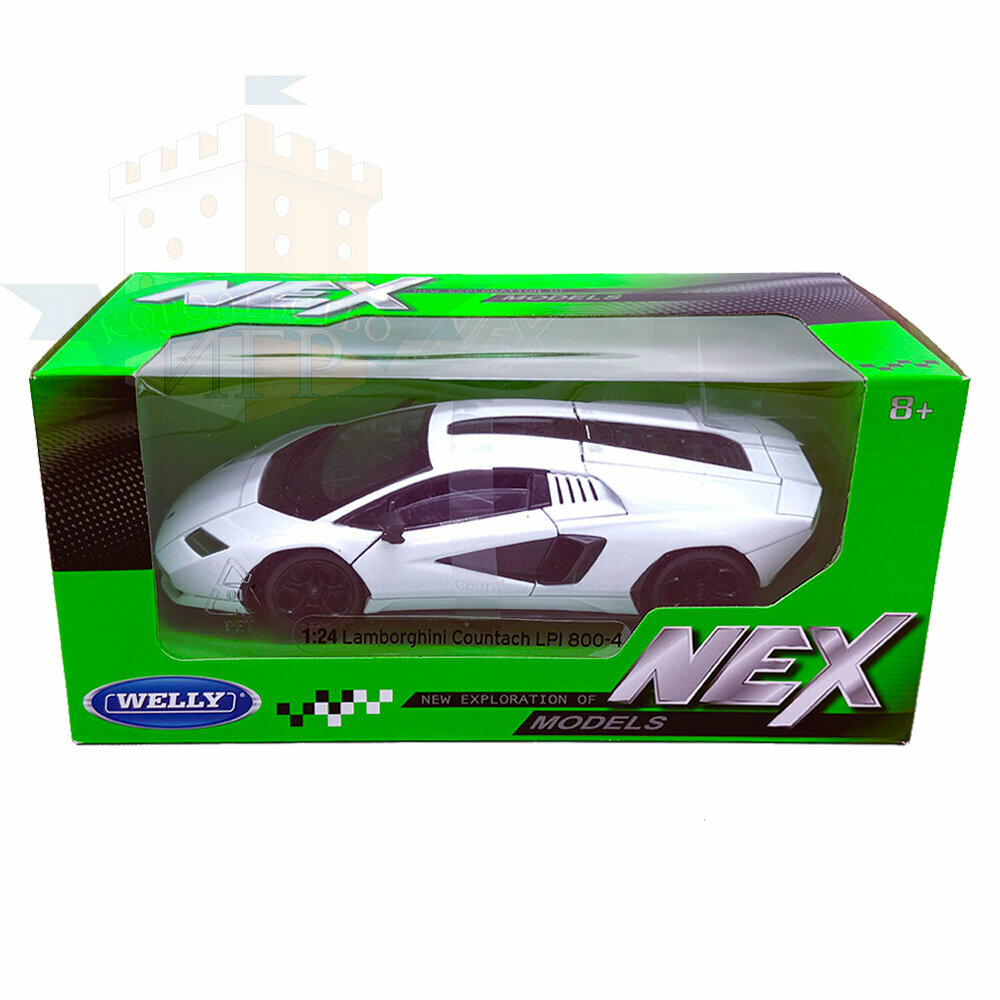 Машинка Welly Lamborghini Countach LPI 800-4, белый, 1:24, арт.24114W