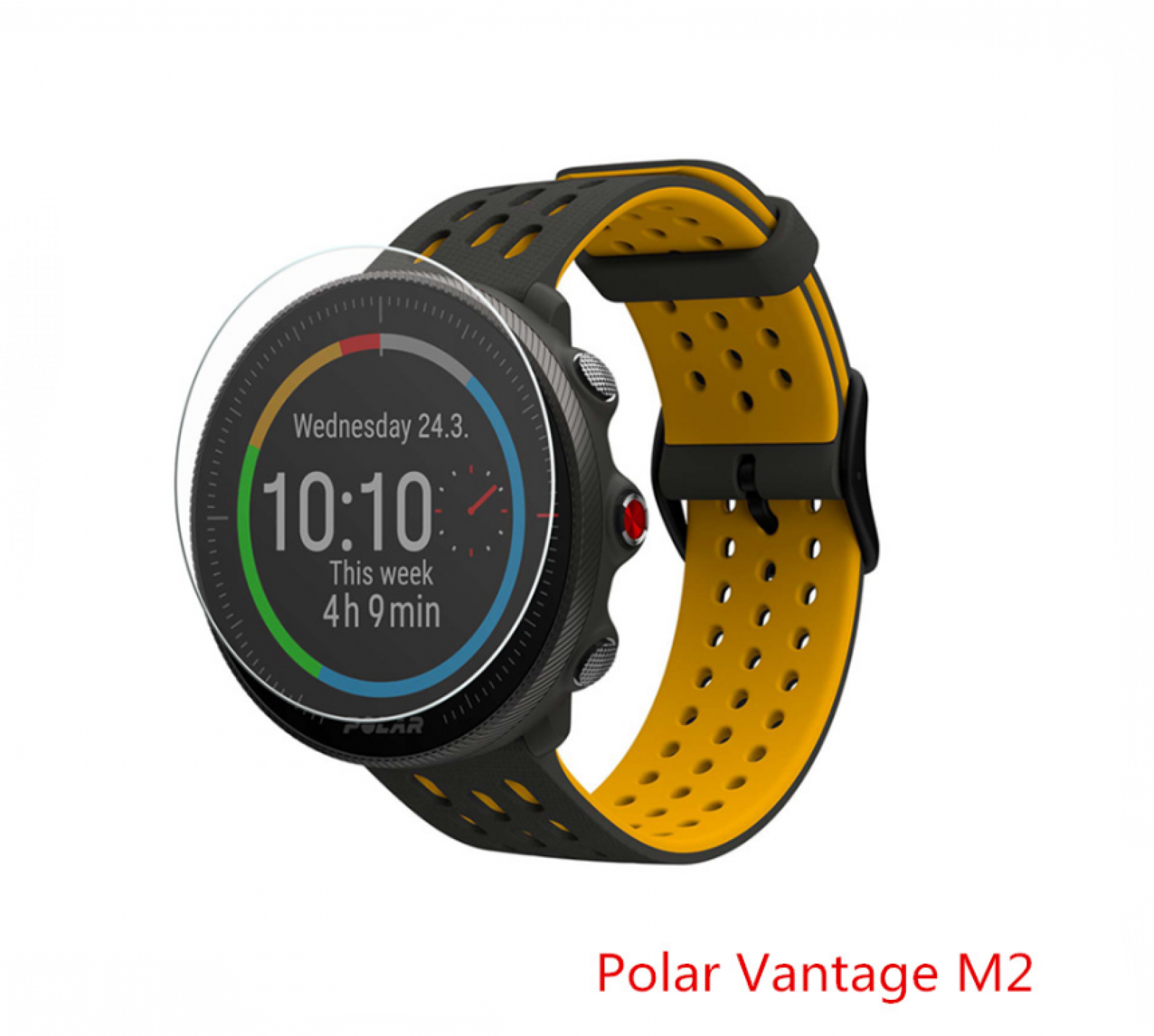 Защитное закалённое стекло MyPads для смарт-часов Polar Vantage M2 с олеофобным покрытием