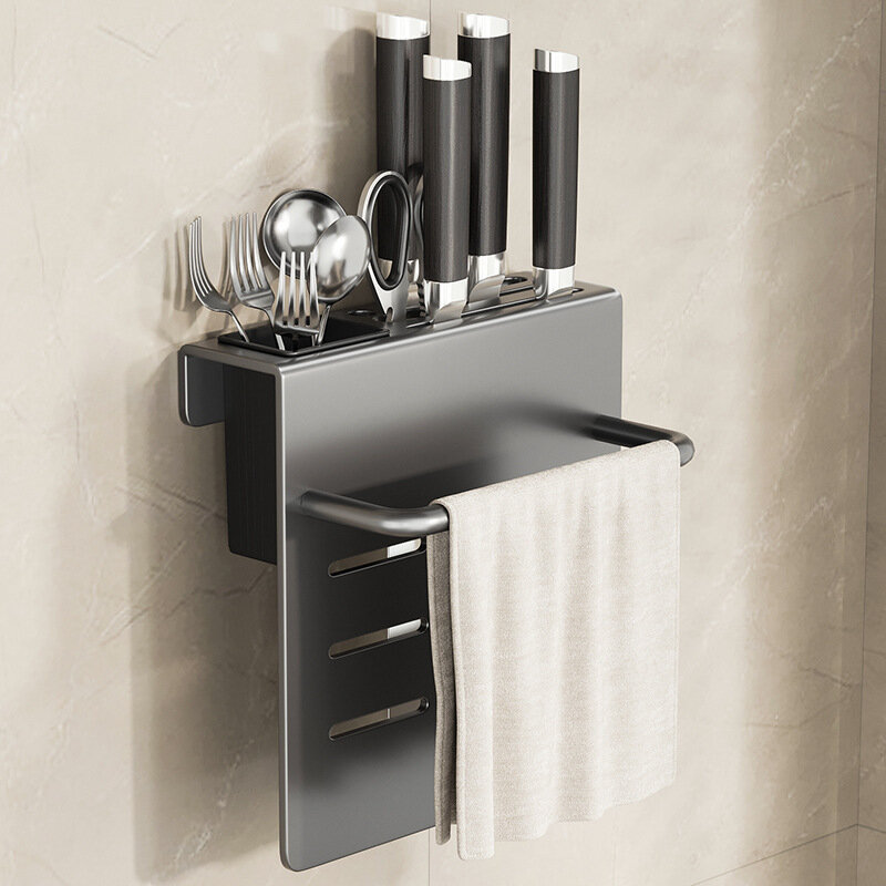 Кухонная полка для ножей от производителя, многофункциональная настенная полка для хранения ножей, интегрированная полка для хранения кухонных ножей и разделочных досок.