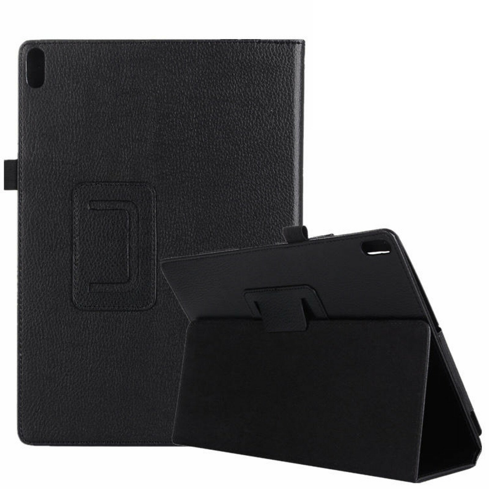 Чехол-обложка MyPads для iPad Pro 12.9 (2017/2015) с подставкой, черный кожаный